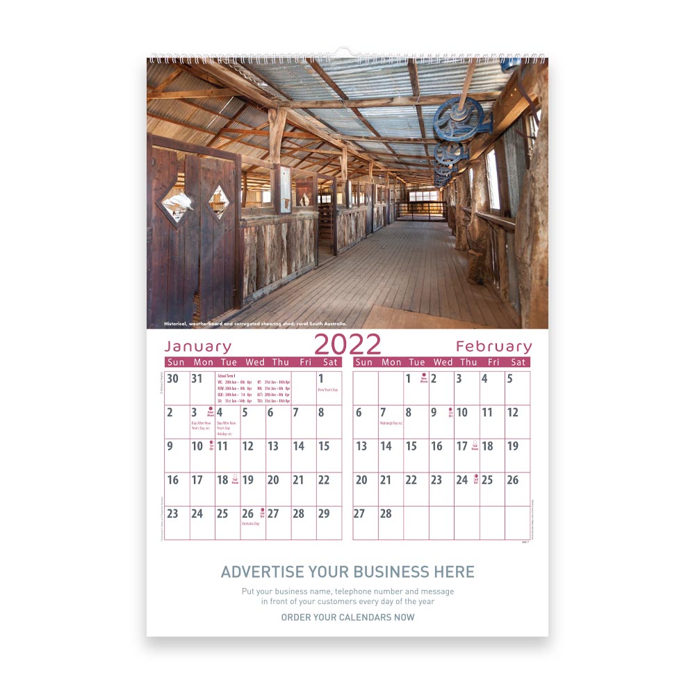 Rugged Australia Wall Calendar - Southern Cross Calendars